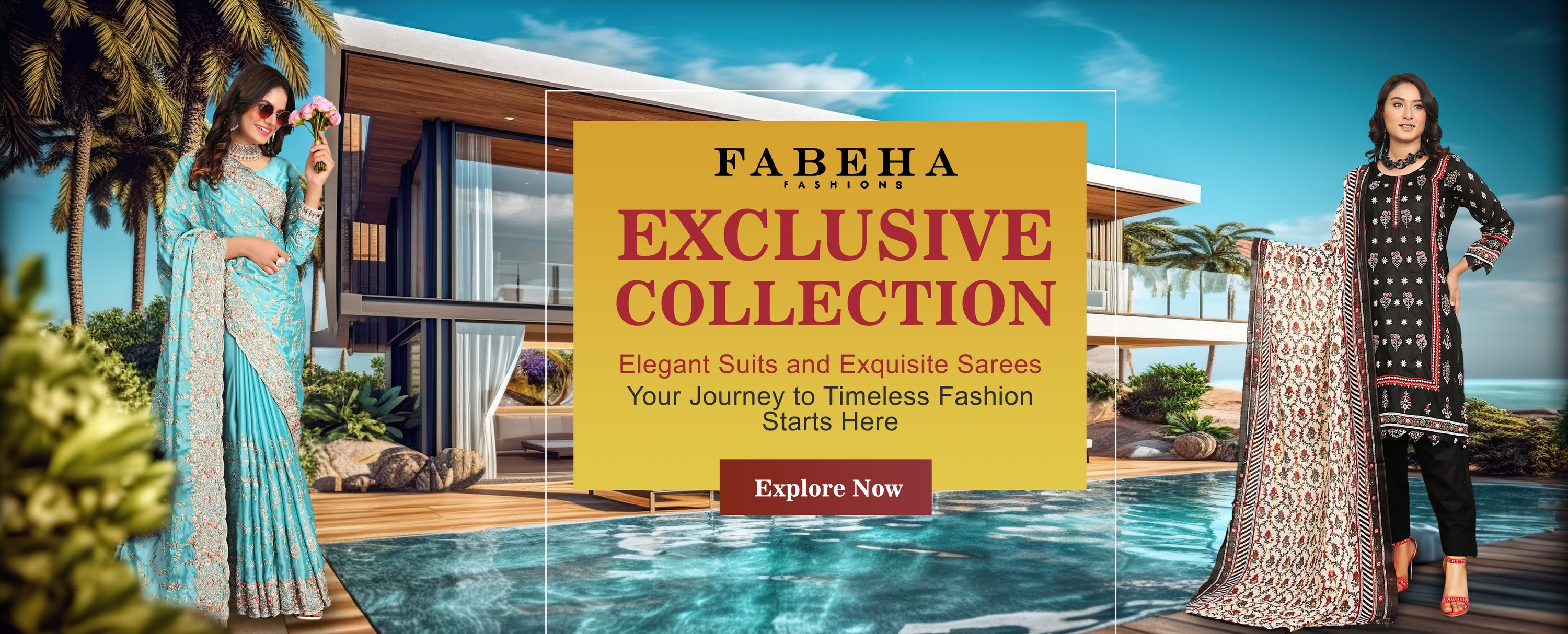 Indian Saree Shop Near Me | Indian Style Dresses UK | Fabeha Online